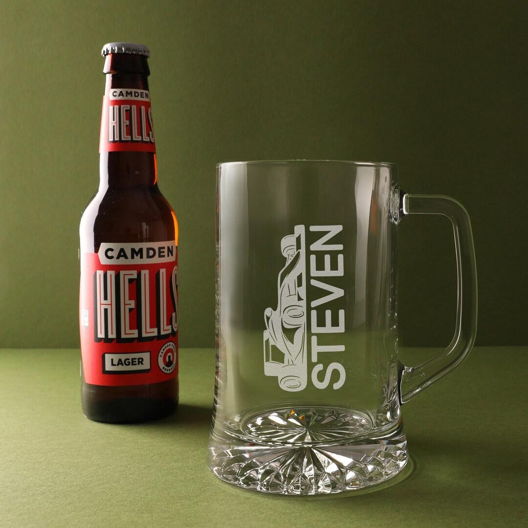 Personalised Beer Tankard - Formula 1 Beer Glass - F1 Gift for Him ...