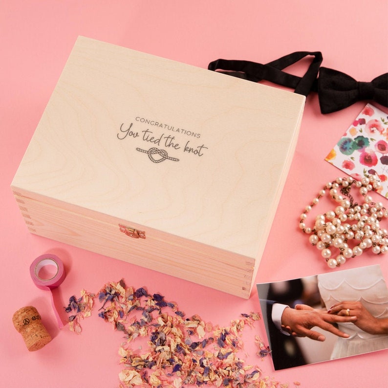 Engraved congratulations You Tied the Knot Wedding - Etsy