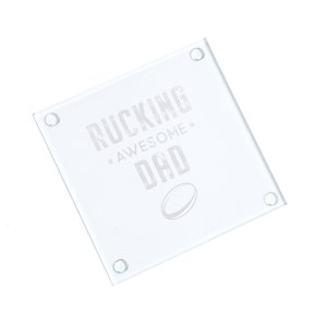 Engraved "rucking Awesome Dad" Coaster or Hip Flask - Rugby Birthday ...