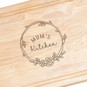 Engraved "mum's Kitchen" Wooden Chopping / Cutting Board - Unique ...