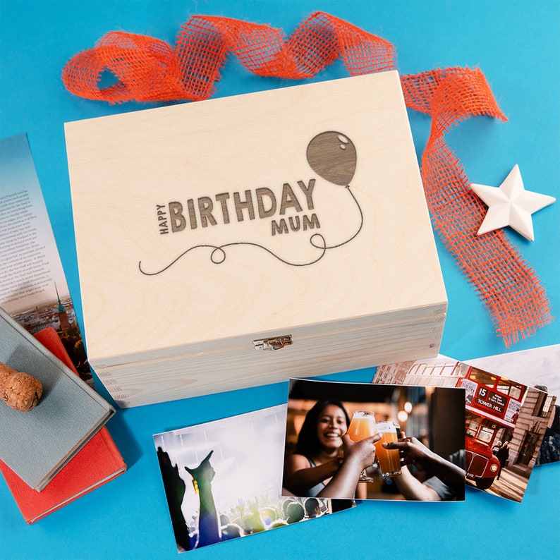 Engraved happy Birthday Mum Keepsake Box or Wine - Etsy