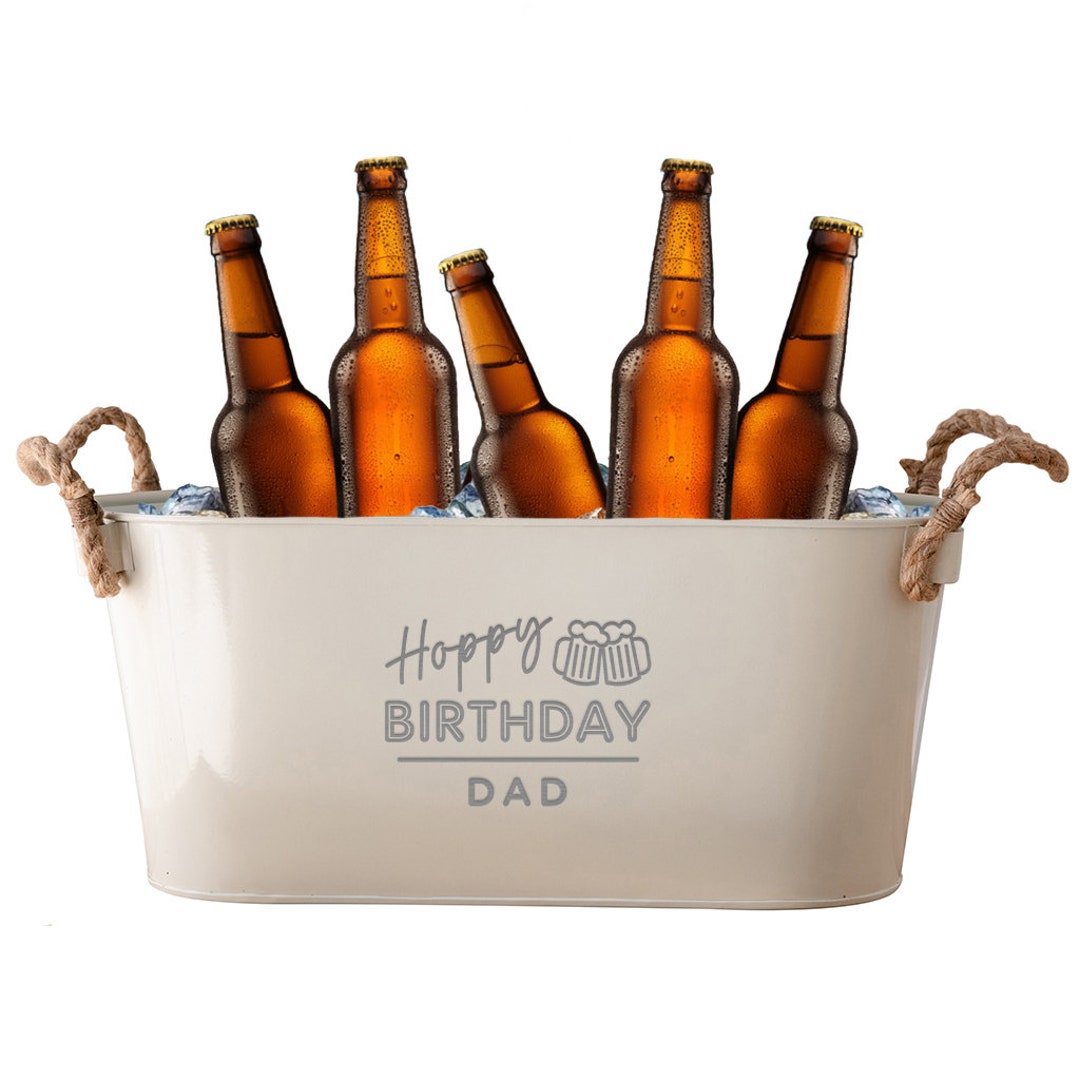 Personalised Hoppy Birthday Ice Bucket - Man Cave Gift - Birthday Gift ...
