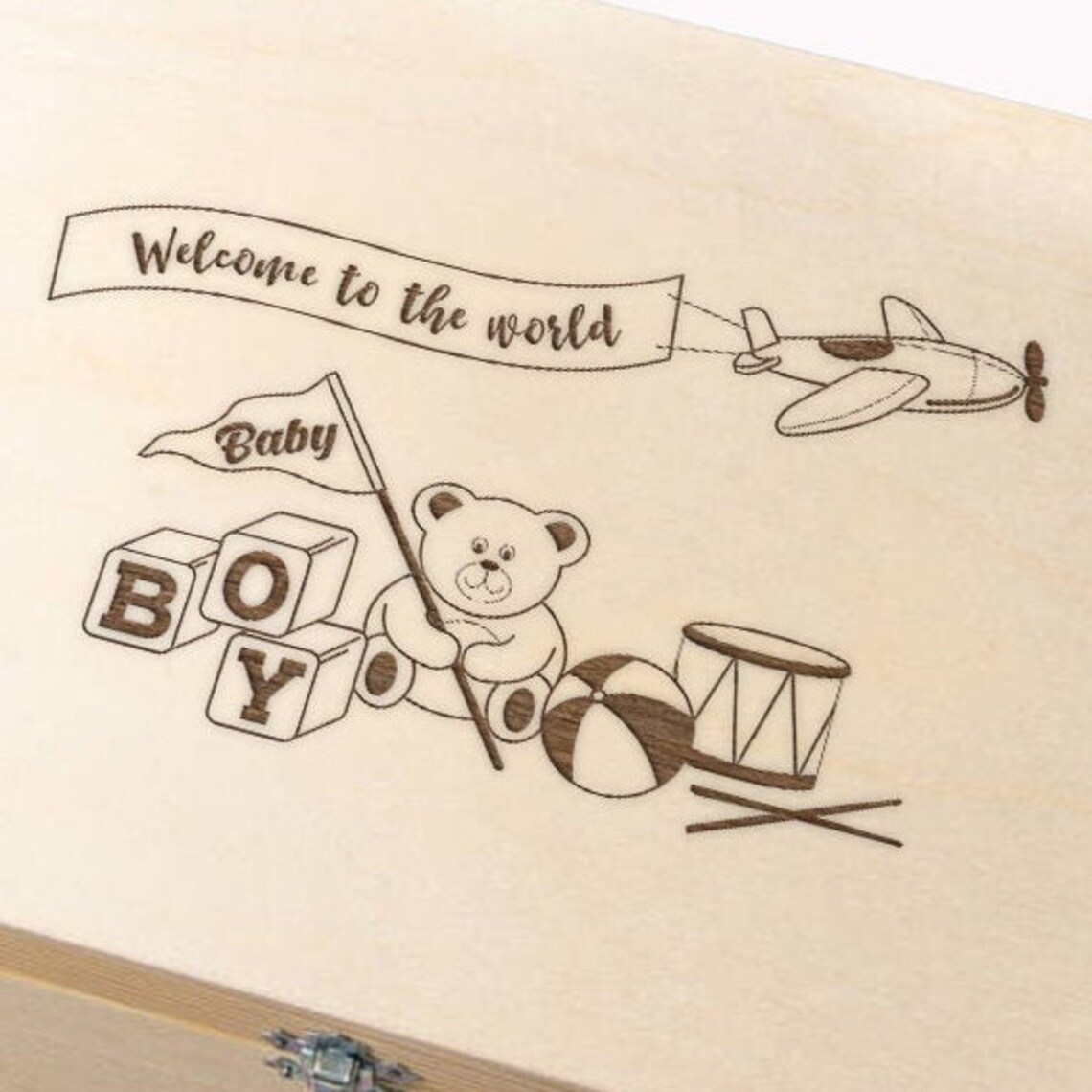 Engraved welcome to the World Baby Boy Baby | Etsy