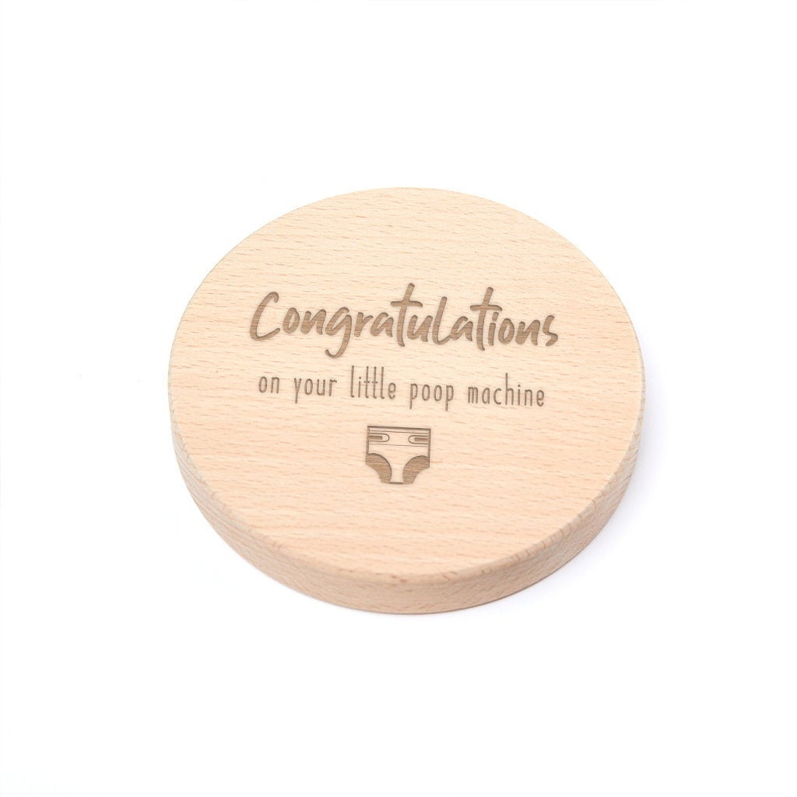 Engraved congratulations on Your Little Poop - Etsy