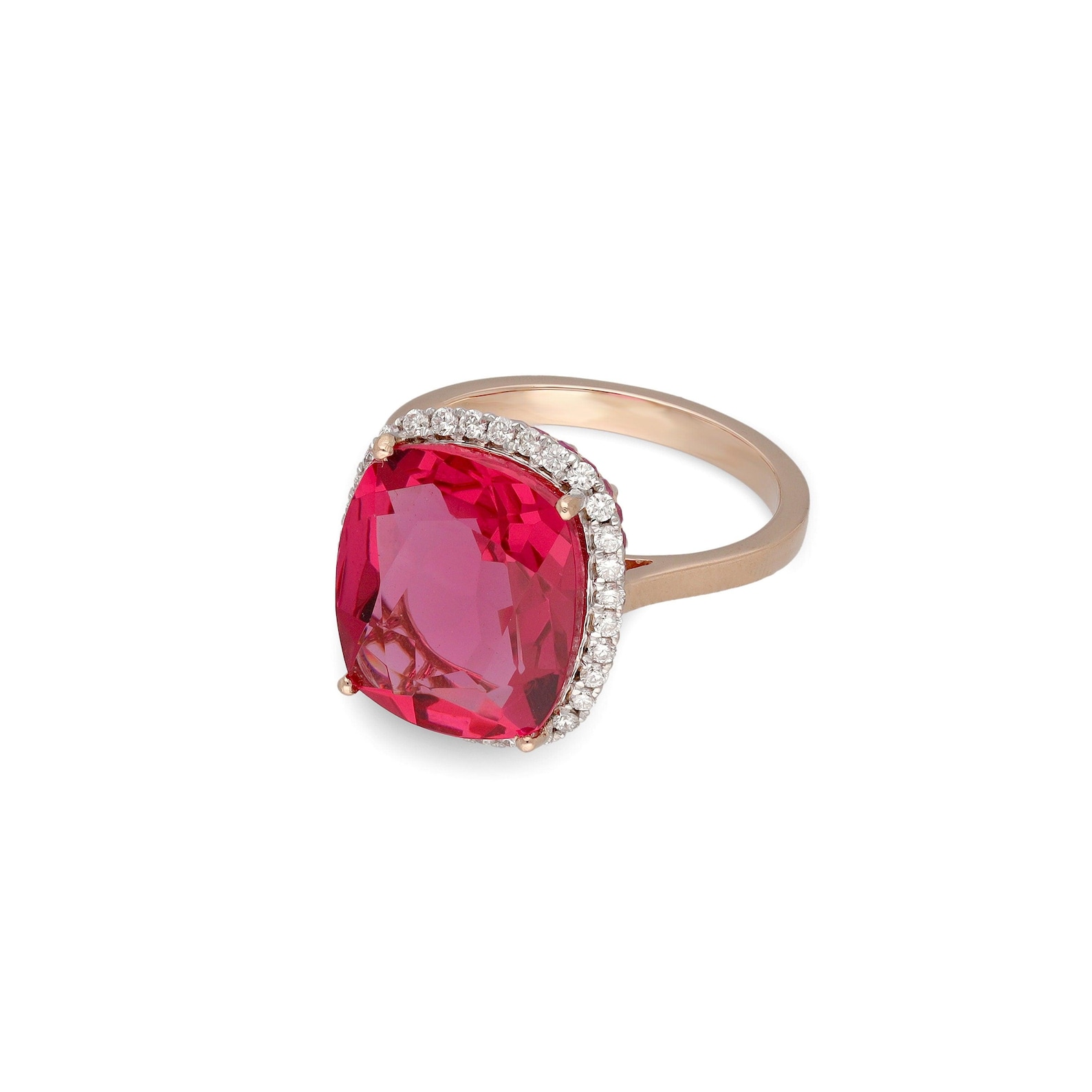 Anillo de piedra roja semipreciosa, joyería de oro de 18 quilates para ...