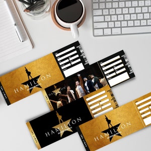 Printable HAMILTON Broadway Surprise Ticket. Editable Musical Theatre ...