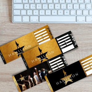 Printable HAMILTON Broadway Surprise Ticket. Editable Musical Theatre ...