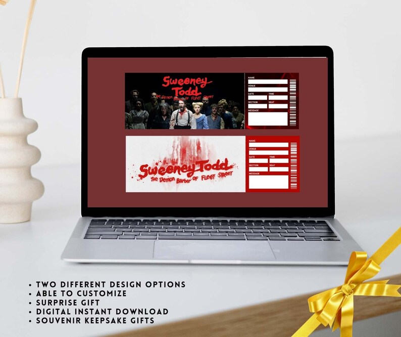 Sweeney Todd Ticket: Printable Broadway Souvenir - Editable PDF - Etsy
