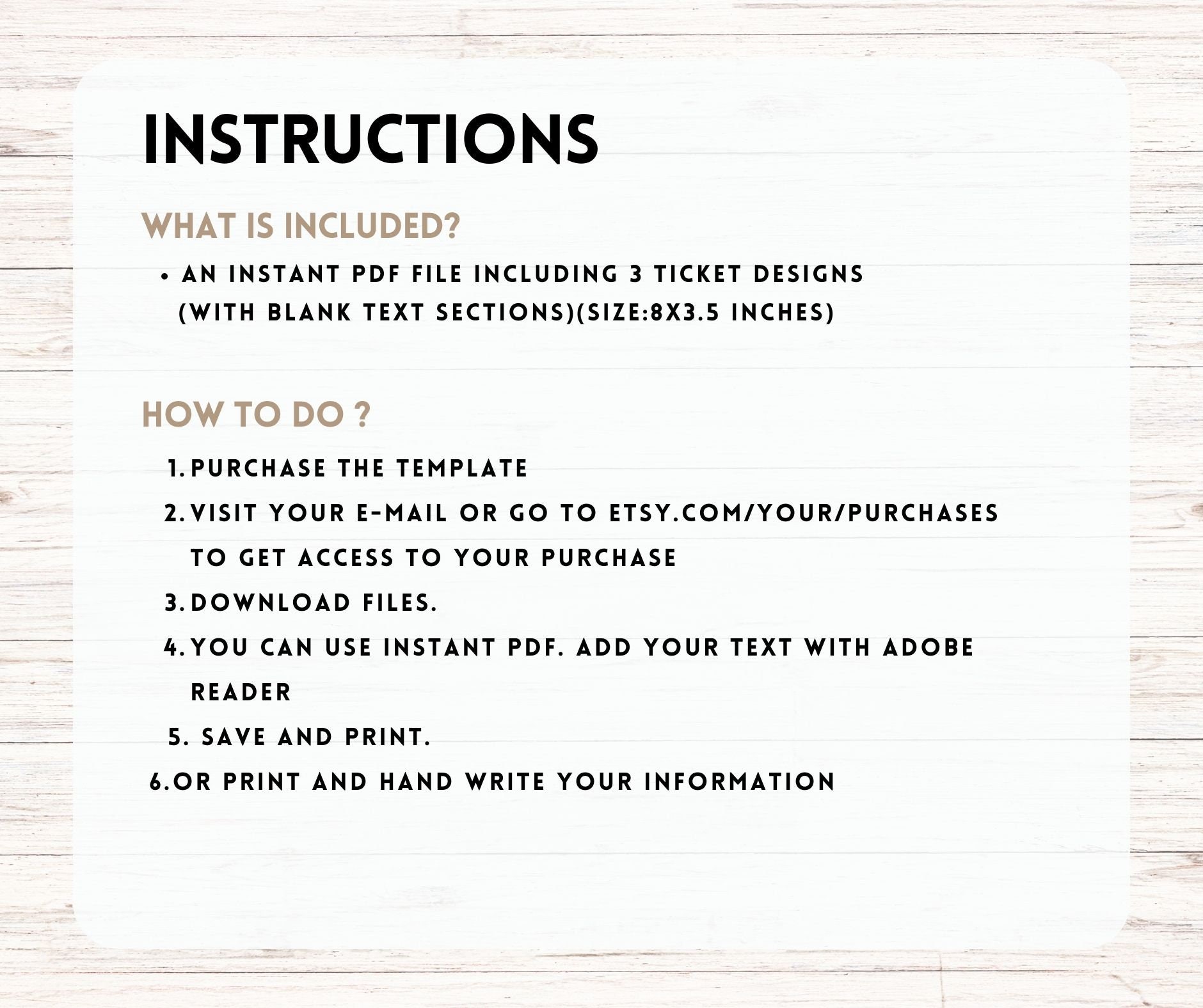 Printable BROADWAY SHOW Gift TICKET Digital Design Templates / Instant ...