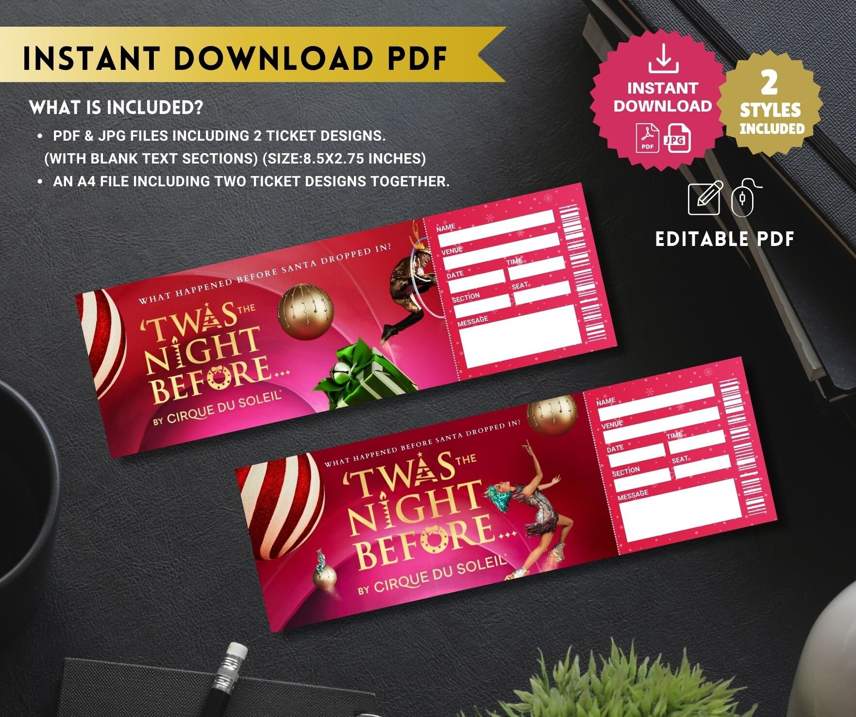 Printable CIRQUE DU SOLEIL Twas the Night Before Christmas Broadway ...