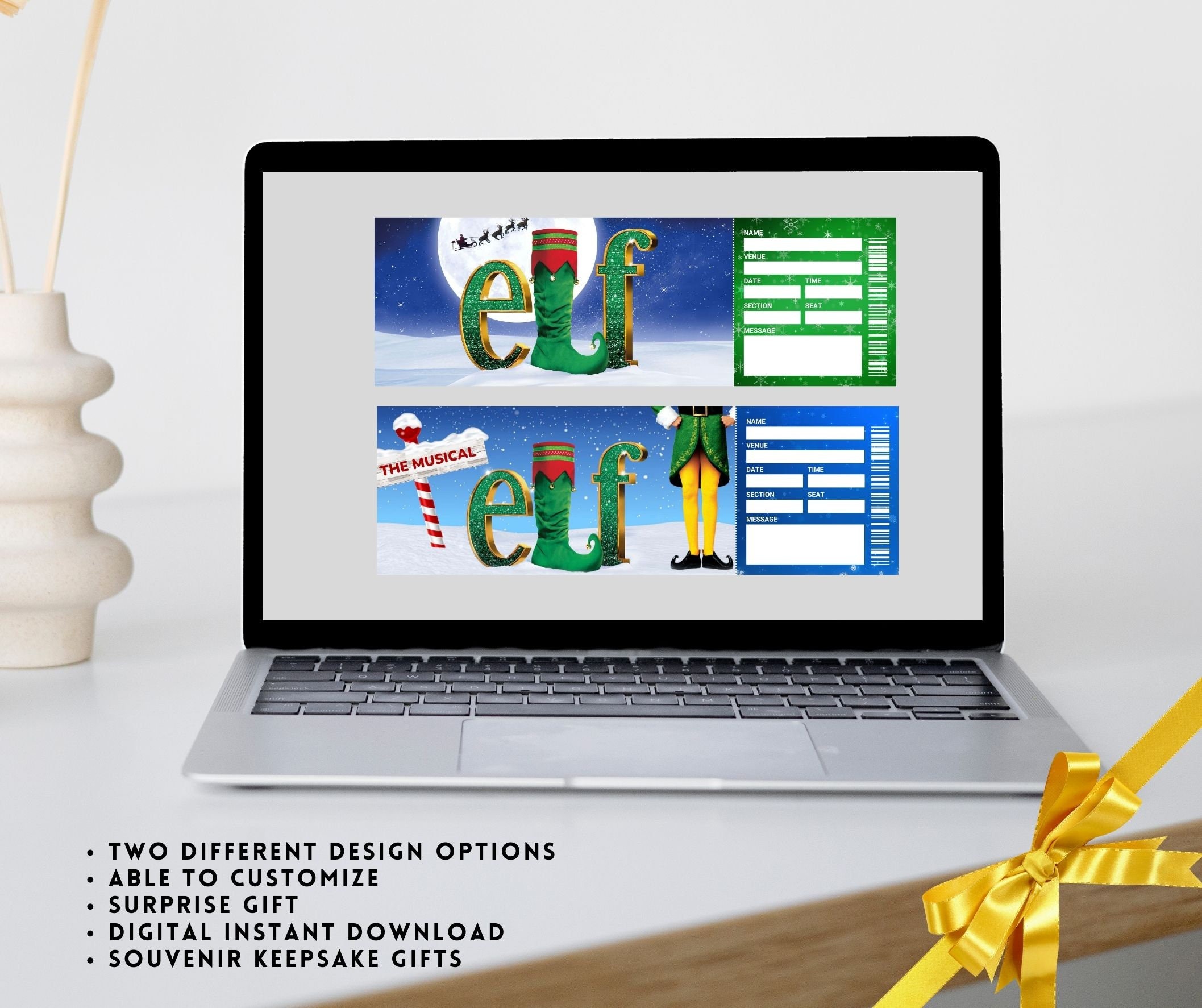 Broadway Surprise Ticket: Elf the Musical Editable PDF (printable) - Etsy