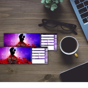 Printable BEAUTY AND the BEAST Broadway Surprise Ticket. Editable ...