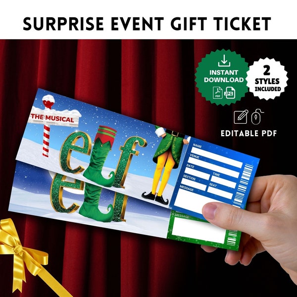 Elf the Musical Ticket - Etsy