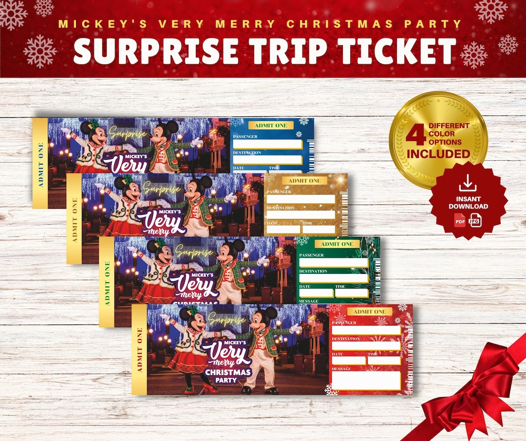 Printable DISNEY Surprise Trip. Editable Theme Park Surprise Reveal ...