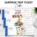 Printable, Editable SEATTLE Surprise Boarding Pass TICKET, Vacation ...