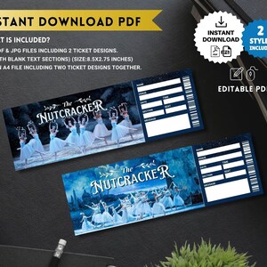 Nutcracker Ballet Tickets: Printable Broadway Surprise Gift - Etsy