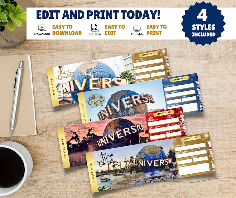 Surprise UNIVERSAL STUDIOS Trip Ticket | Christmas Gift Vacation ...