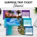 Printable, Editable EGYPT Surprise Boarding Pass TICKET, Trip Ticket to ...