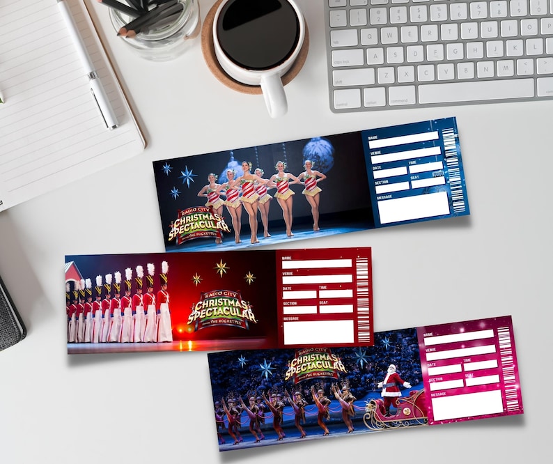 Printable CHRISTMAS SPECTACULAR Broadway Surprise Ticket. Editable ...