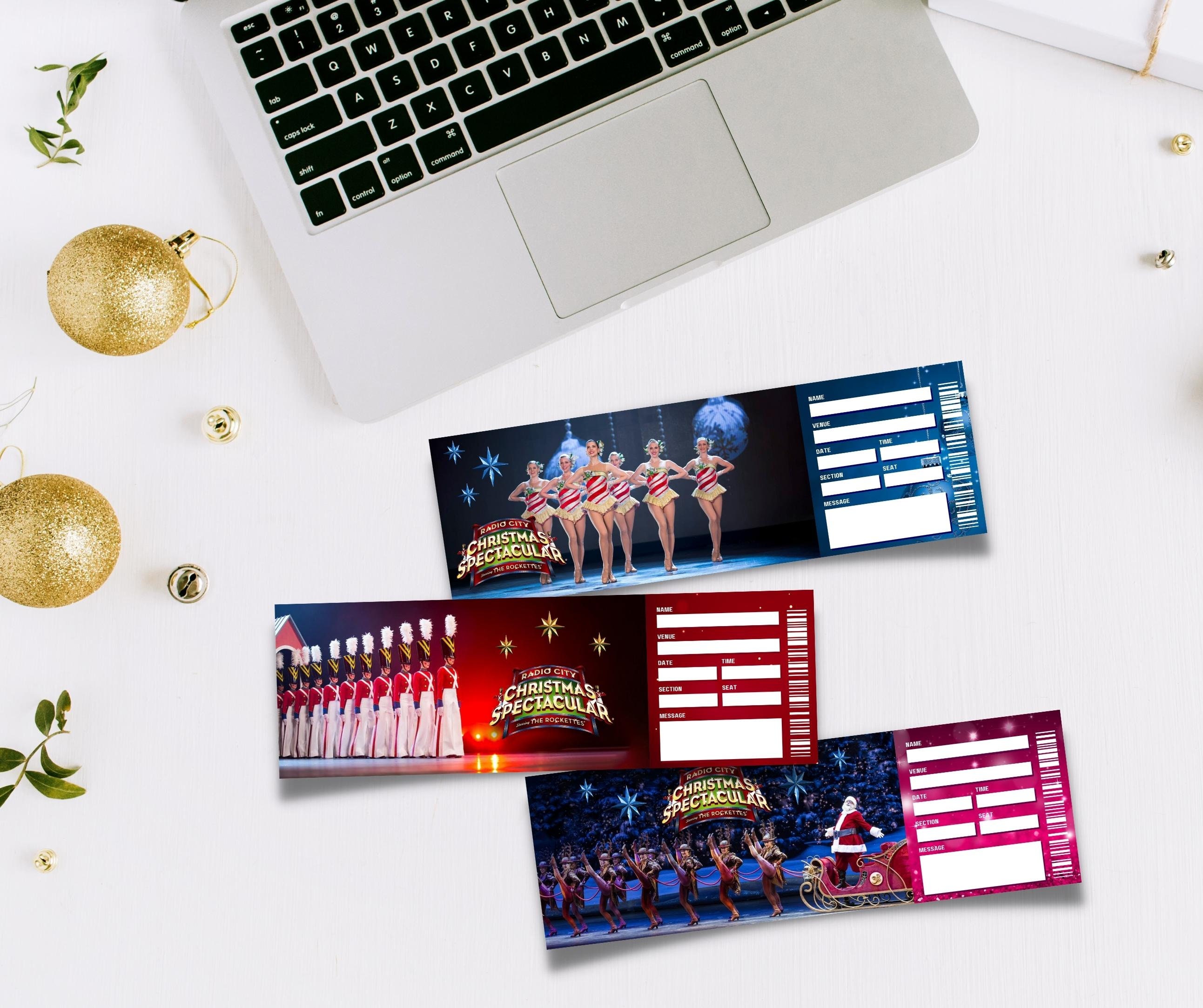 Printable CHRISTMAS SPECTACULAR Broadway Surprise Ticket. Editable ...
