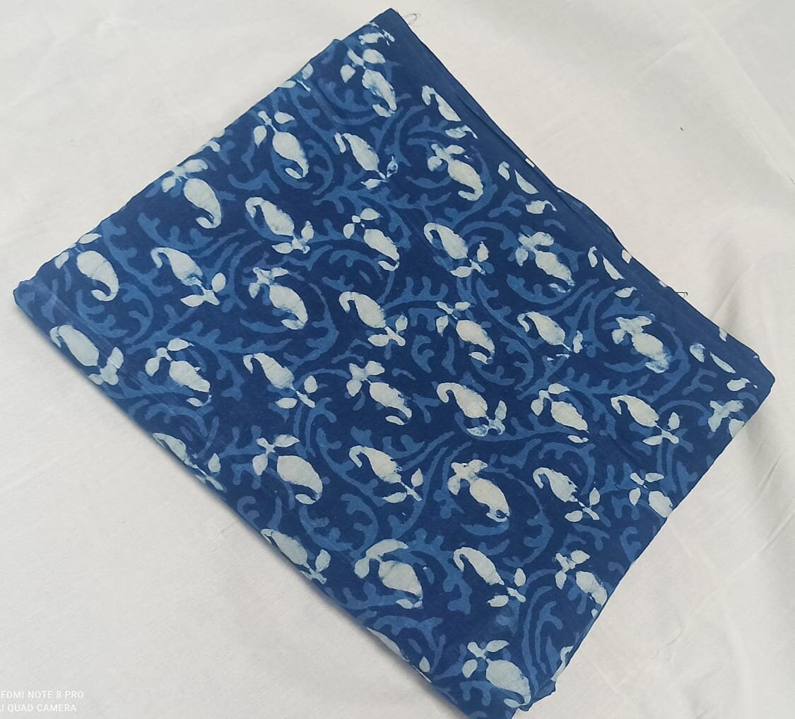 Block Print Fabric Handprinted Fabric 10 Yards Block Printed Fabric ...