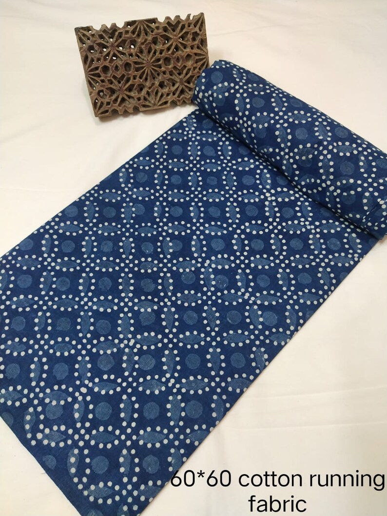 Block Print Fabric Handprinted Fabric 10 Yards Block Printed Fabric ...