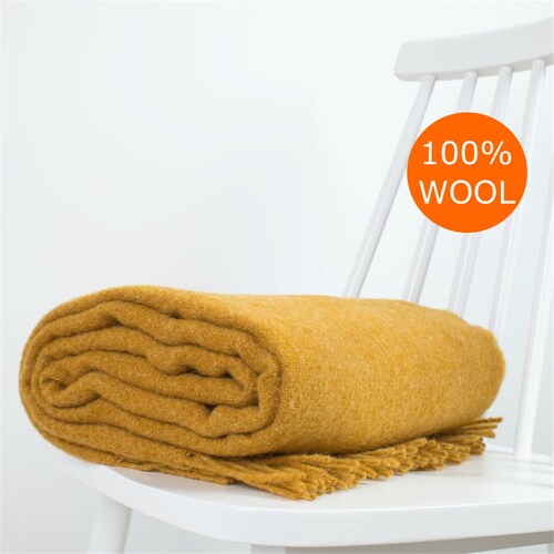 Merino Wool Mustard Yellow Ochre Solid Plain Color Knit - Etsy