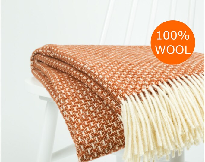 100% Sheep Wool Terracotta Dark Orange Rust Decorative High Quality ...