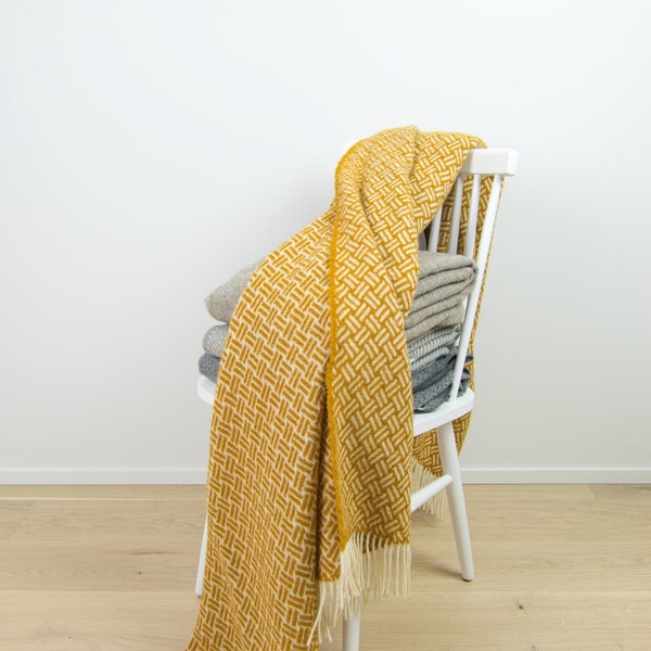 Throw Blanket, Yellow and White Striped - Etsy