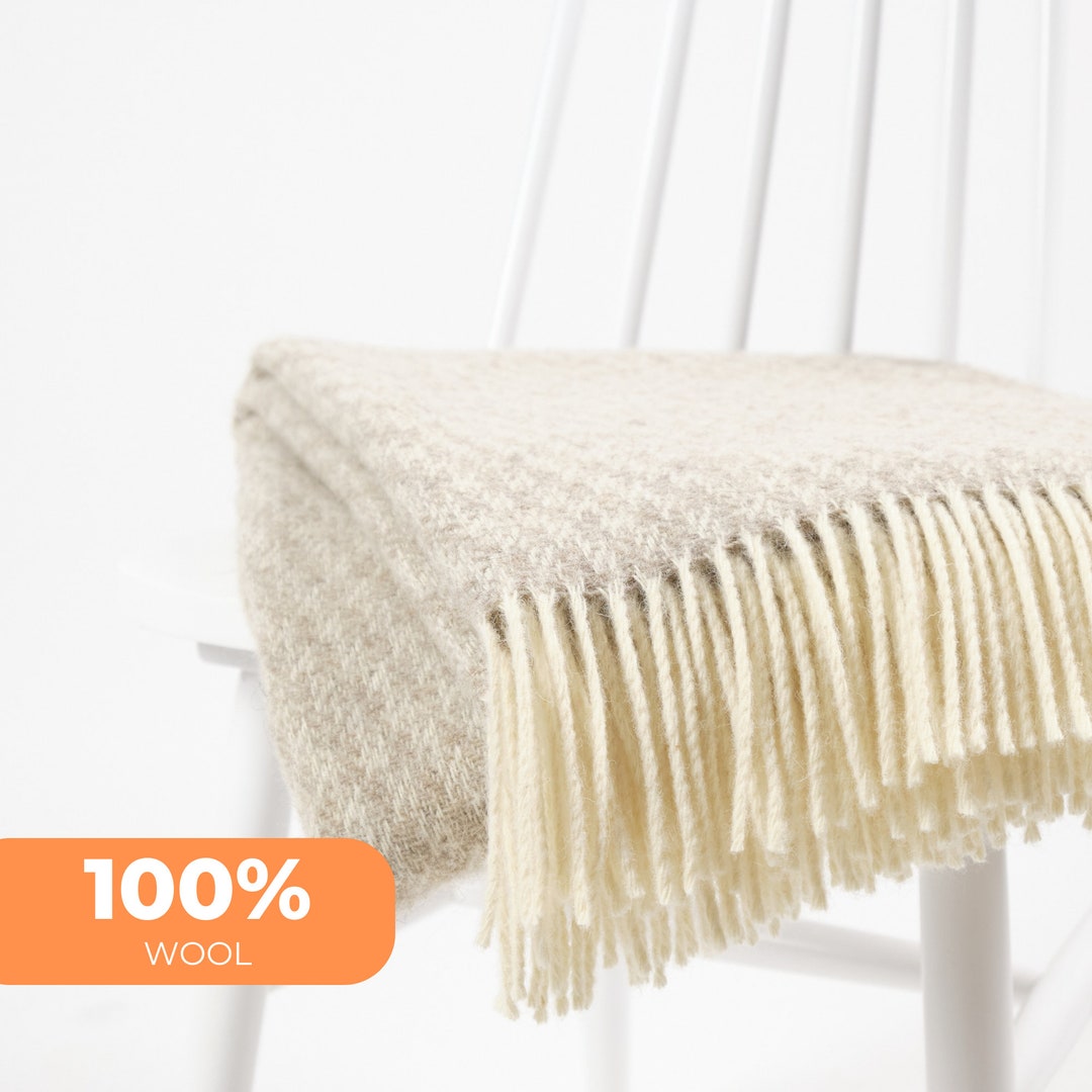 Light Brown Rustic Scandinavian Design Large Sofa Throw Blanket ...