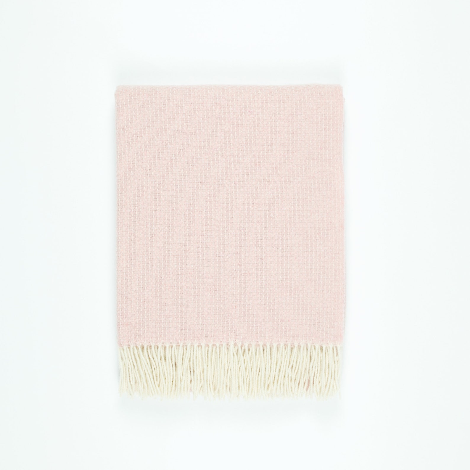 Pastel Light Pink Merino Wool Textured Solid Color Weave Large | Etsy