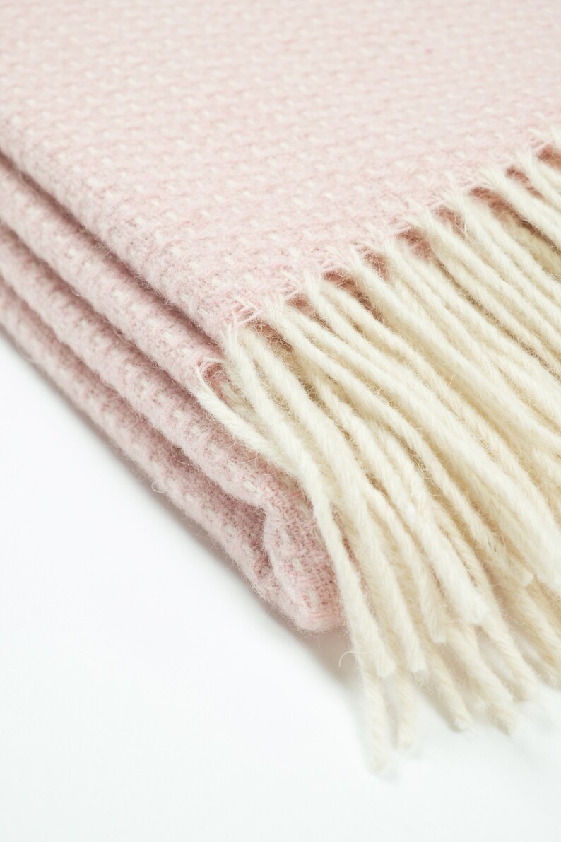 Pastel Light Pink Merino Wool Textured Solid Color Weave Large - Etsy