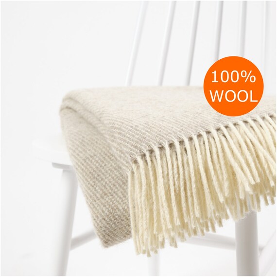 Natural Wool Classic Light Brown Beige Textured Solid Color - Etsy