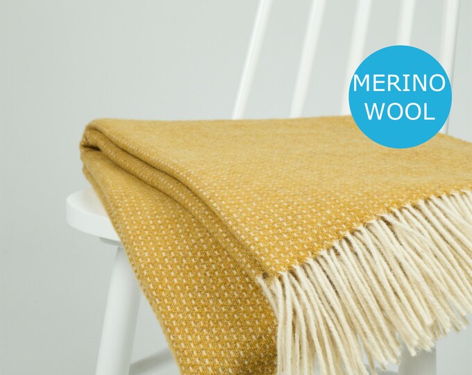 Merino Wool Mustard Yellow Ochre Solid Plain Color Knit - Etsy