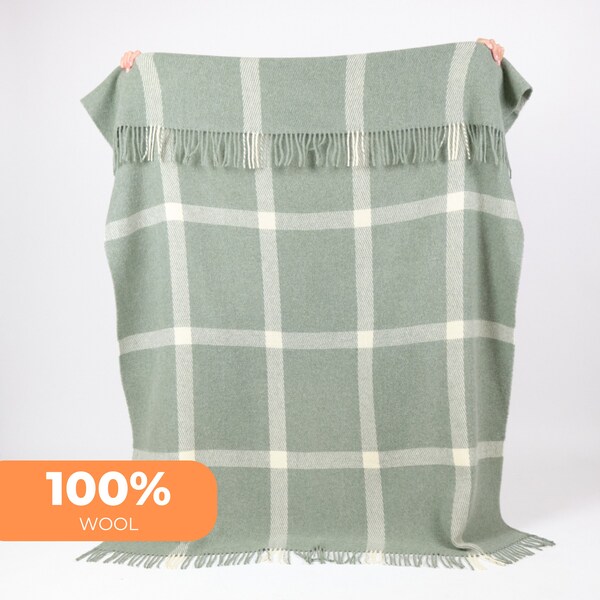 Green Check Throw Blanket - Etsy