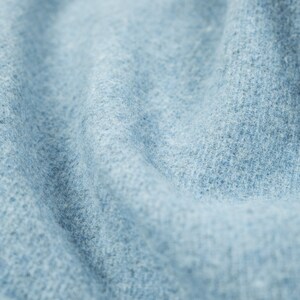 Merino Wool Light Sky Blue Soft Solid Minimalist Color Large Sofa Throw ...