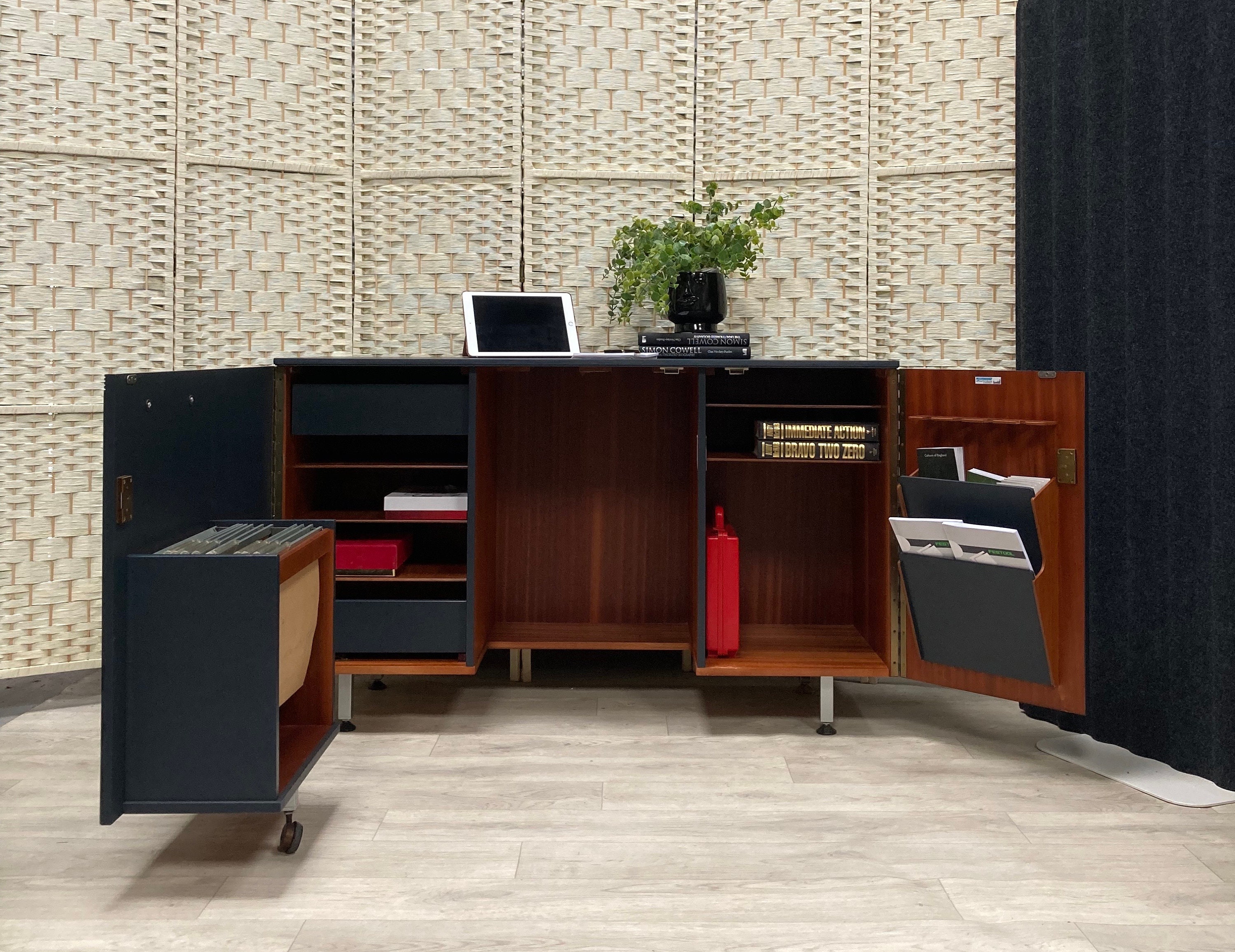 SOLD. Hidden Office/metamorphic Desk/sideboard by Newcraft Furniture in ...