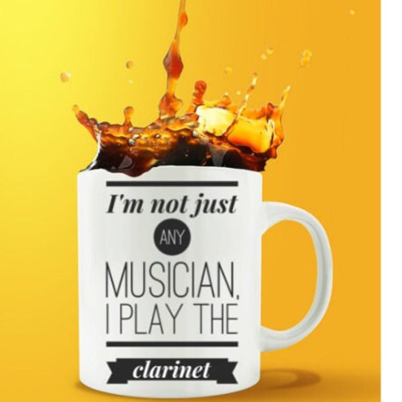 Gift Mug for Clarinet Player, Gifts or Her Him, Holiday Gift, Custom ...
