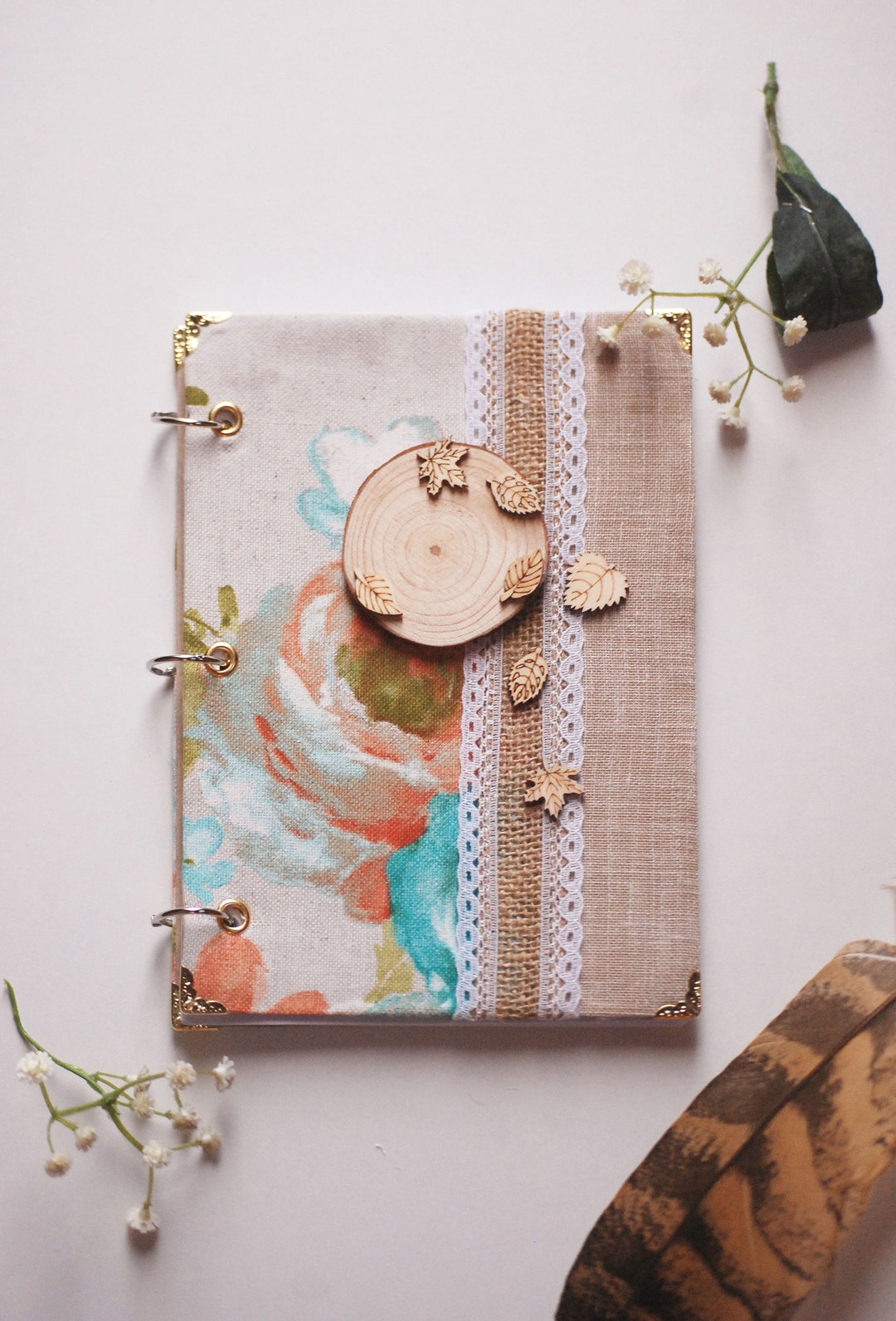 Ring Binder Notebook With Semi-rigid Fabric Cover, Travel Diary With ...