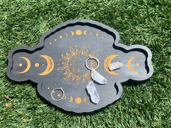 Moon Crystal Tray Altar Decor Shrine Tray Jewelry Dish - Etsy