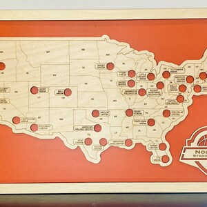 Basketball Arena Map | Custom Bucket List Map | NBA Arenas | Gift for ...