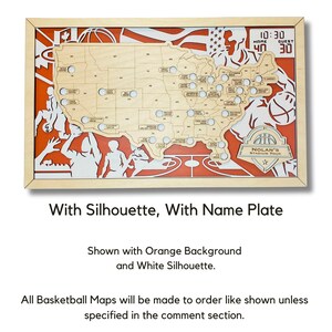 Basketball Arena Map | Custom Bucket List Map | NBA Arenas | Gift for ...