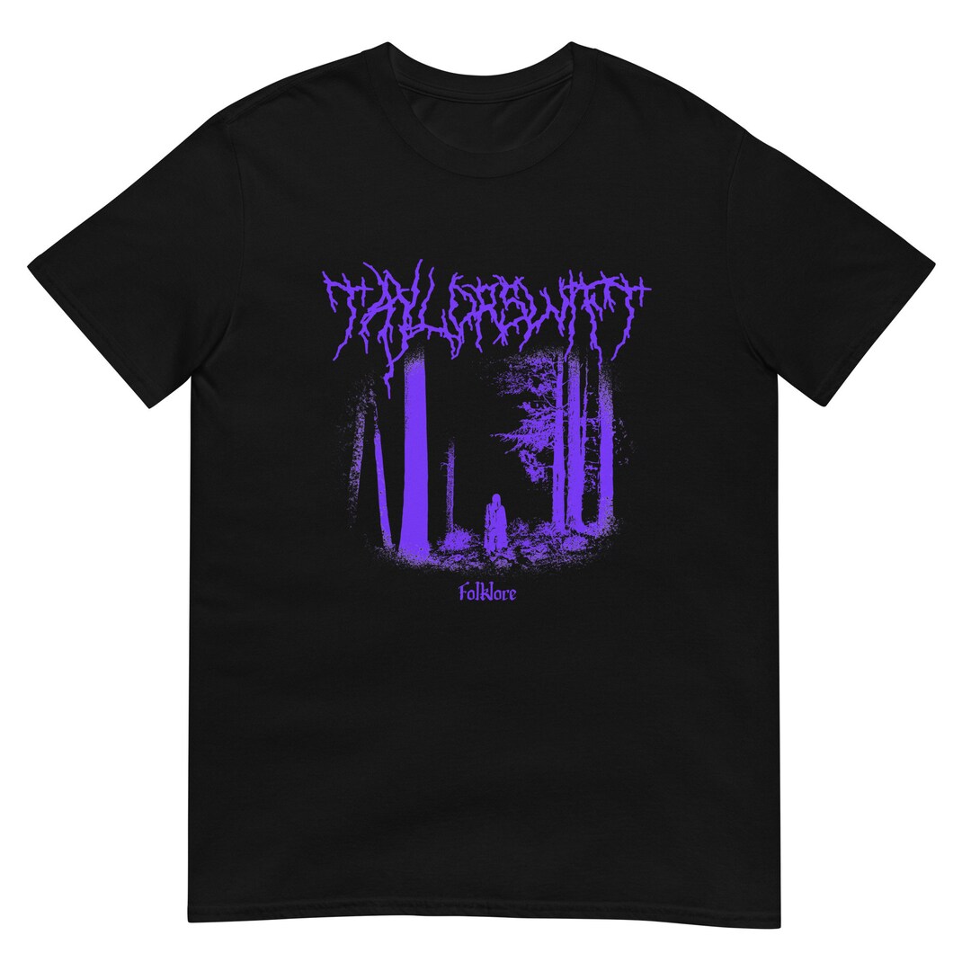Folklore Album Cover Black Metal T-shirt Violet Version - Etsy