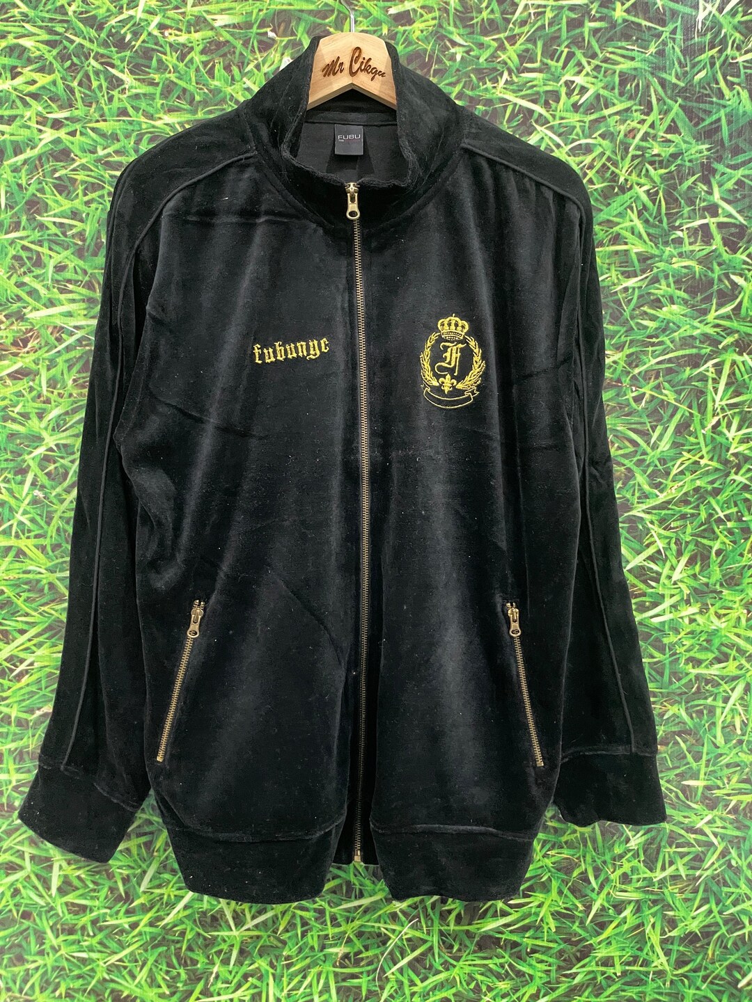 Vintage Fubu the Collection Embroidery Logo Velvet Jacket code:kat - Etsy