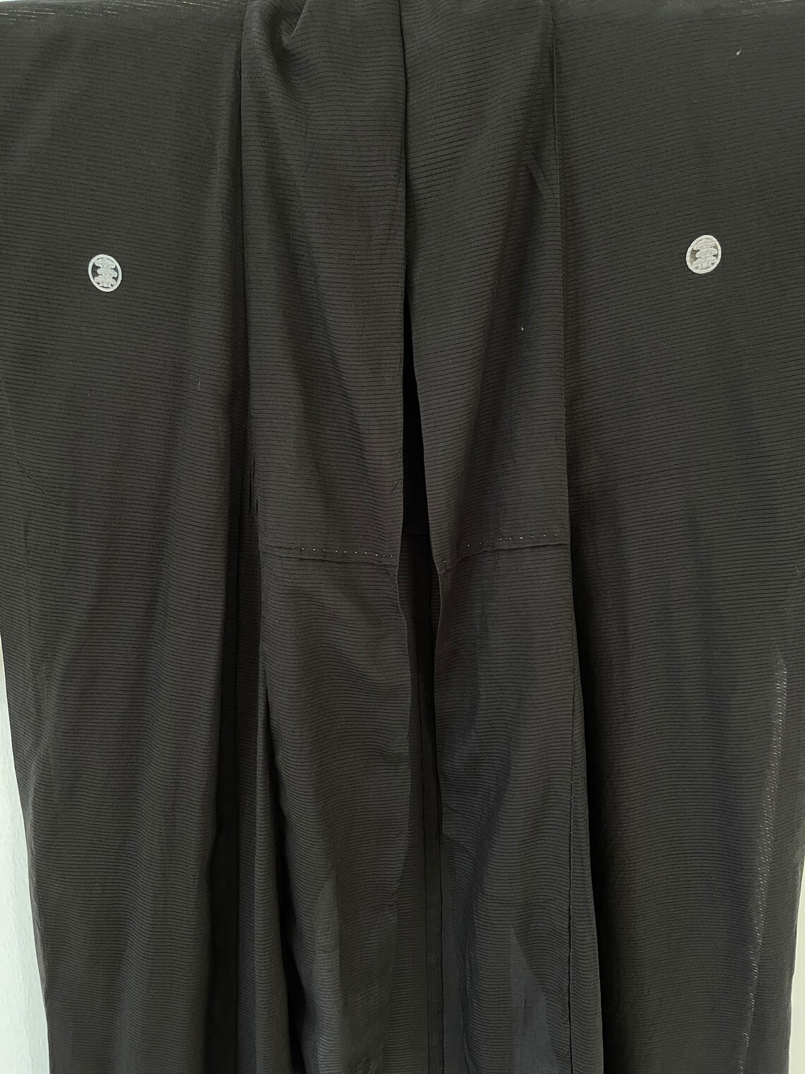 Japanese Silk Kimono Yukata black moon Motif Japan Traditional | Etsy