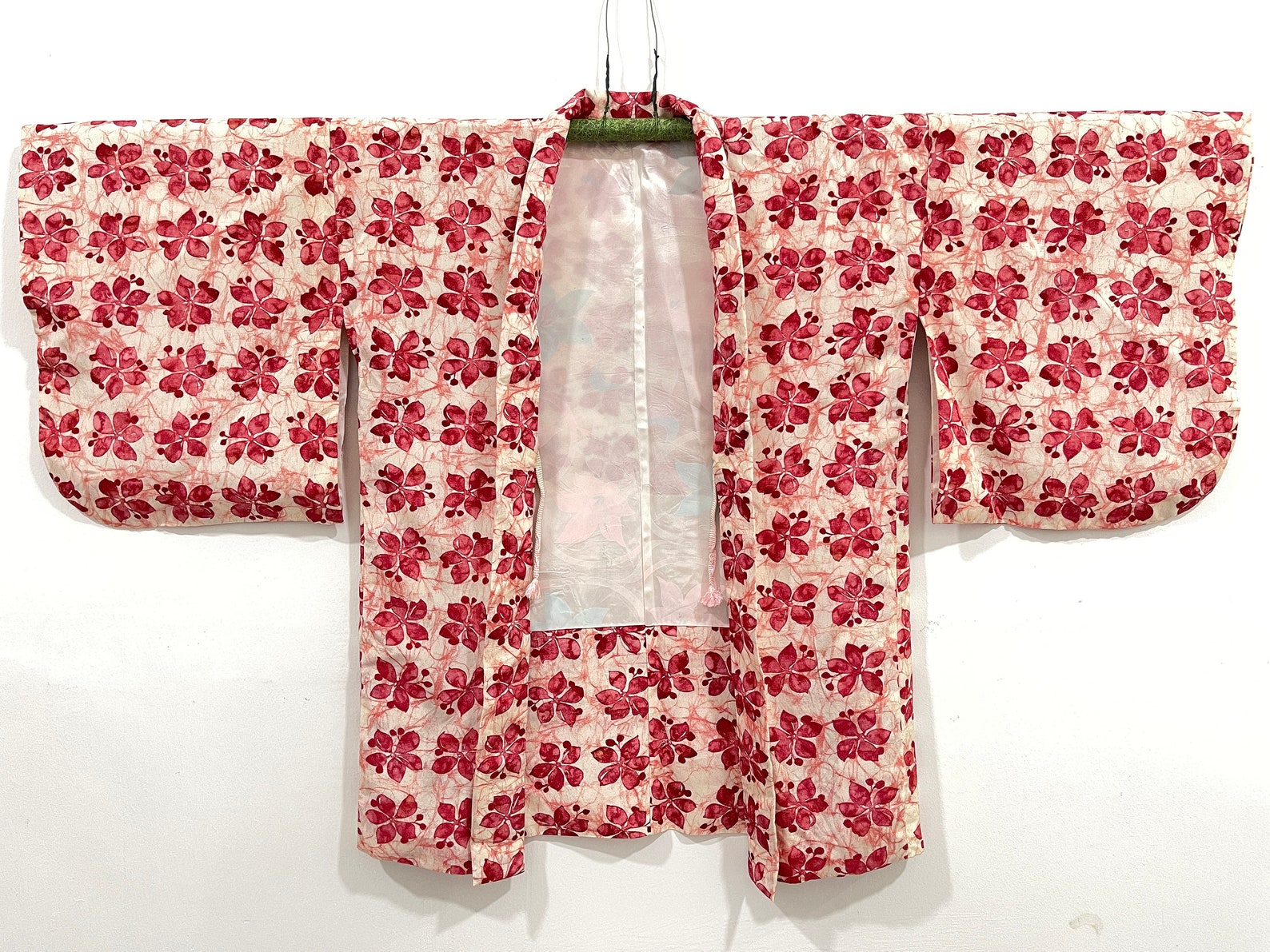 Japanese Red Haori Sakura Flower Floral Motif Japanese Style - Etsy