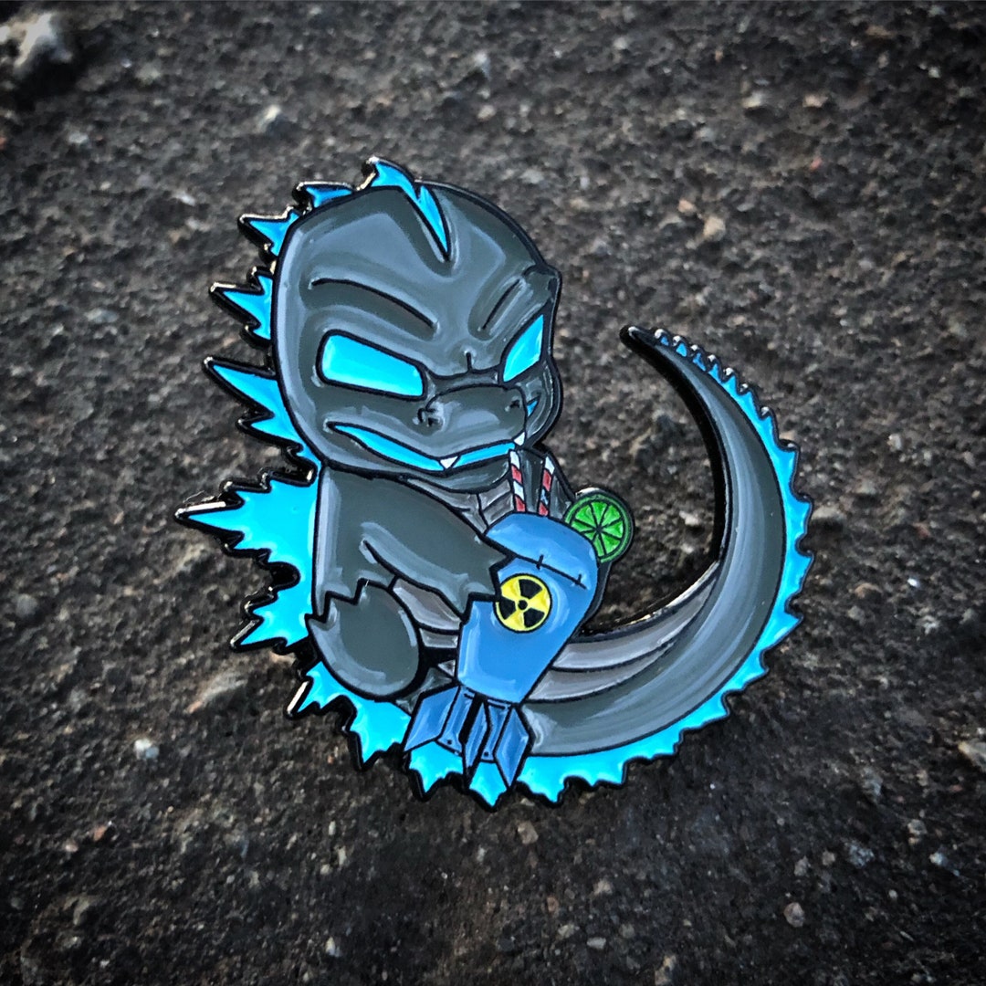 Godzilla Cocktail Pin - Etsy