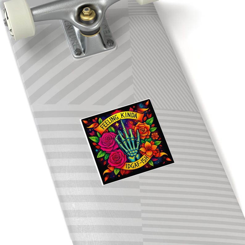 Funny Car Decal, Car Decal, Colorful Skull Design, Fun Decorations ...
