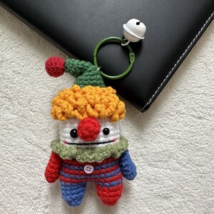 Crochet Clown Pendant, Cute Keychain - Etsy