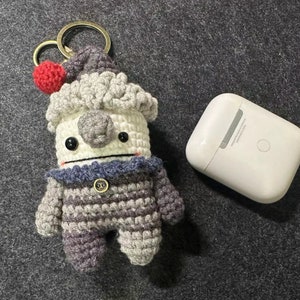 Crochet Clown Pendant, Cute Keychain - Etsy